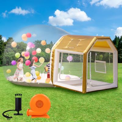 China Sayok Golden Inflatable Bubble House Tent 15ft x 9.8ft Portable Transparent Party Wedding for sale