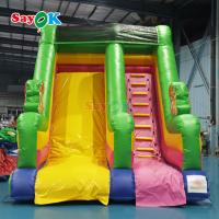 China Sayok Inflatable Swimming Pool Slide PVC Combo 6x4x5m Giant Inflatable Slide Bouncer with LED Lights for sale