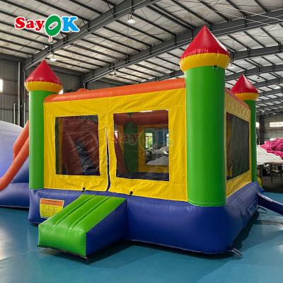 China Sayok Commercial Inflatable Bounce House with Slide 5x4x3.5m PVC Bouncy Castle for Party Rental for sale