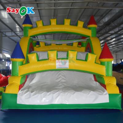 China Commercial Outdoor Inflatable Dry Slide Water Slide for Adults 7x4x3.5m Bounce House Jumping Castle for sale