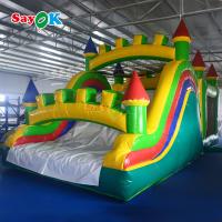 China Commercial Inflatable Bounce House with Slide 0.55mm PVC Tarpaulin Outdoor Bouncing Castle for Kids for sale