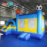China Commercial Grade Inflatable Bounce House with Slide 0.55mm PVC Bouncy Castle for Park for sale