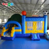China Commercial Grade Inflatable Bounce House with Slide 0.55mm PVC Bouncy Castle for Park for sale