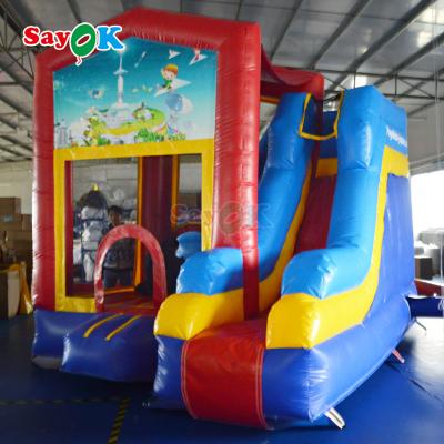 China Commercial Inflatable Bounce House 0.55mm PVC Bouncy Castle with Blower for Kids for sale
