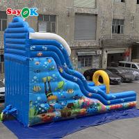 China Commercial Inflatable Water Slide 0.55mm PVC Detachable Bouncer for Kids Outdoor Games for sale