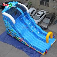 China Commercial Inflatable Water Slide 0.55mm PVC Detachable Bouncer for Kids Outdoor Games for sale