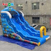 China Commercial Inflatable Water Slide 0.55mm PVC Detachable Bouncer for Kids Outdoor Games for sale