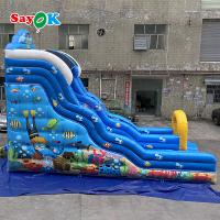 China Commercial Inflatable Water Slide 0.55mm PVC Detachable Bouncer for Kids Outdoor Games for sale