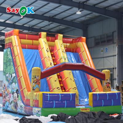 China Commercial Inflatable Bouncy Castle for Kids 0.55mm PVC Waterproof Fire Retardant for sale