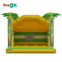 China Commercial Inflatable Bounce House with Slide 0.55mm PVC Tarpaulin for Rental for sale
