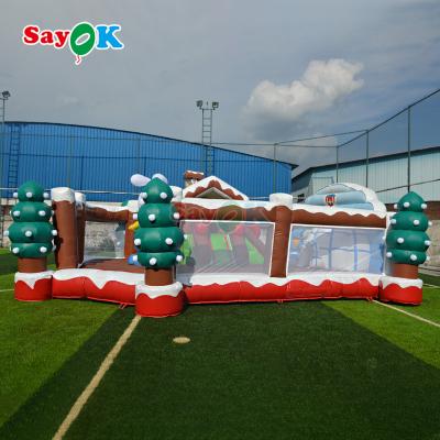 China Kids Inflatable Bouncy Castle Jumping House with Slide 0.55mm PVC Tarpaulin for sale