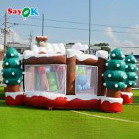 China Kids Inflatable Bouncy Castle Jumping House with Slide 0.55mm PVC Tarpaulin for sale