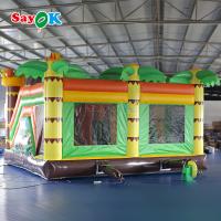 China Commercial PVC Inflatable Bouncy Castle with Slide 0.55mm for Kids Outdoor Play for sale
