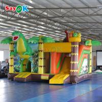 China Commercial PVC Inflatable Bouncy Castle with Slide 0.55mm for Kids Outdoor Play for sale