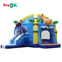 China Bright Cartoon Inflatable Castle Bounce House 0.55mm PVC for Kids Party Indoor Outdoor Use for sale
