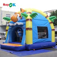 China Bright Cartoon Inflatable Castle Bounce House 0.55mm PVC for Kids Party Indoor Outdoor Use for sale