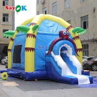 China Bright Cartoon Inflatable Castle Bounce House 0.55mm PVC for Kids Party Indoor Outdoor Use for sale