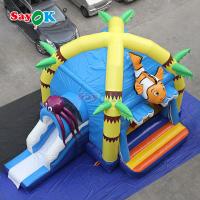 China Bright Cartoon Inflatable Castle Bounce House 0.55mm PVC for Kids Party Indoor Outdoor Use for sale