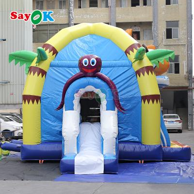 China Bright Cartoon Inflatable Castle Bounce House 0.55mm PVC for Kids Party Indoor Outdoor Use for sale