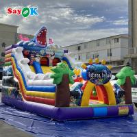China Factory Wholesale Inflatable Bouncer Castle Slide 0.55mm PVC for Kids Party for sale