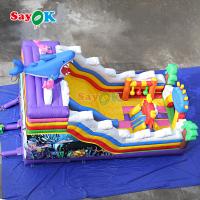 China Factory Wholesale Inflatable Bouncer Castle Slide 0.55mm PVC for Kids Party for sale