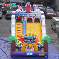 China Factory Wholesale Inflatable Bouncer Castle Slide 0.55mm PVC for Kids Party for sale