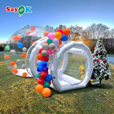 China Transparent PVC Inflatable Bubble Tent 10ft Outdoor Party Balloon House with Blower for sale