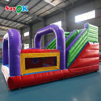 China Inflatable Bouncer Slide Bounce House Castle with LED Lights 9.1x6x5.1m PVC for sale
