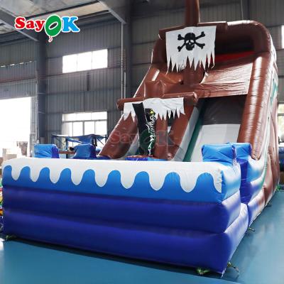 China Inflatable Pirate Slide Bouncy House 9.1x6x5.1m PVC Kids Dry Slide for Party Rental for sale