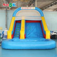 China Custom Inflatable Bouncy Castle with Slide 0.55mm PVC Waterproof Bounce House for Kids Outdoor for sale