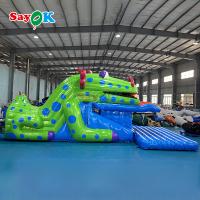 China Customized Large Outdoor Inflatable Jumping Castle with Slide 0.55mm PVC Bounce House for Kids for sale