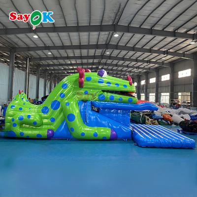 China Customized Large Outdoor Inflatable Jumping Castle with Slide 0.55mm PVC Bounce House for Kids for sale