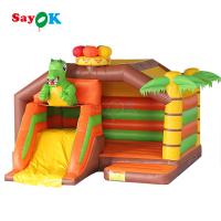 China Commercial Inflatable Bouncer Castle with Slide 0.55mm PVC for Kids Outdoor Entertainment for sale