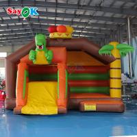 China Commercial Inflatable Bouncer Castle with Slide 0.55mm PVC for Kids Outdoor Entertainment for sale