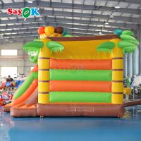China Commercial Inflatable Bouncer Castle with Slide 0.55mm PVC for Kids Outdoor Entertainment for sale