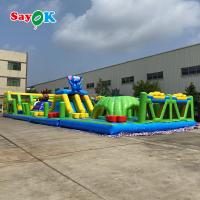 China Commercial Inflatable Obstacle Course Playground 0.55mm PVC for Kids Outdoor Theme Park for sale