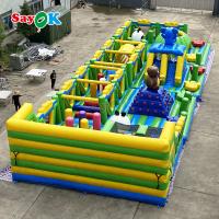 China Commercial Inflatable Obstacle Course Playground 0.55mm PVC for Kids Outdoor Theme Park for sale