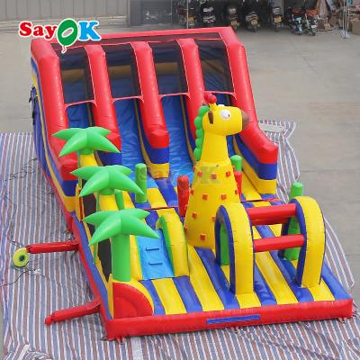 China Commercial Giant Inflatable Bouncer Castle Trampoline Park 0.55mm PVC Outdoor Playground for sale
