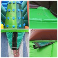 China Colorful Inflatable Obstacle Course Bouncer Castle with Slide 0.55mm PVC for Indoor Outdoor for sale