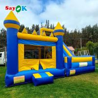 China Commercial Grade Inflatable Bounce House with Slide 0.55mm PVC Bouncy Castle for Park for sale