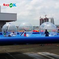 China Inflatable Floating Water Bubble Ball Transparent PVC Cylinder 0.6mm for Water Game for sale