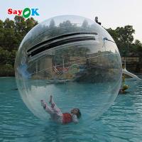 China Inflatable Floating Water Bubble Ball Transparent PVC Cylinder 0.6mm for Water Game for sale