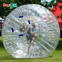 China Inflatable Floating Water Bubble Ball Transparent PVC Cylinder 0.6mm for Water Game for sale