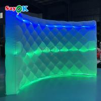 China 10ft LED Inflatable Photo Booth Wall 3m x 1.5m Wedding Party Event Backdrop for sale