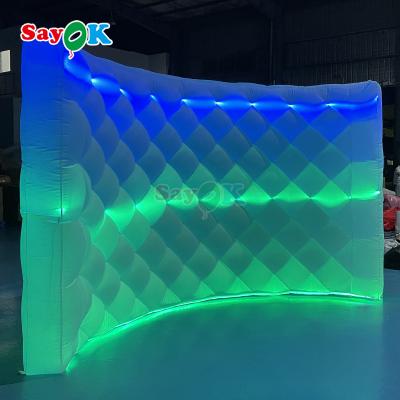 China 10ft LED Inflatable Photo Booth Wall 3m x 1.5m Wedding Party Event Backdrop for sale