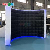China Custom LED Inflatable Photo Booth 10x5x7.5ft for Weddings Events Portable 210D Oxford Cloth for sale