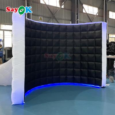 China Custom LED Inflatable Photo Booth 10x5x7.5ft for Weddings Events Portable 210D Oxford Cloth for sale