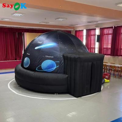 China SAYOK Portable Inflatable Planetarium Dome 5m Diameter Blackout Fabric for School Education with Air Blower for sale