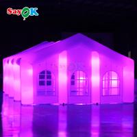 China Large Inflatable Air Tent Portable Nightclub 10x7x5m with LED Lighting for Outdoor Events for sale