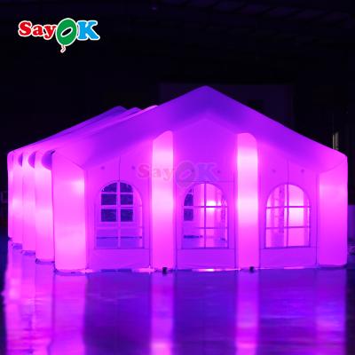 China Large Inflatable Air Tent Portable Nightclub 10x7x5m with LED Lighting for Outdoor Events for sale